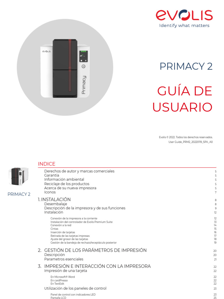 User-Guide PRM2 20220119 SPA A0 | PDF | Dirección IP | Impresora (Computación)
