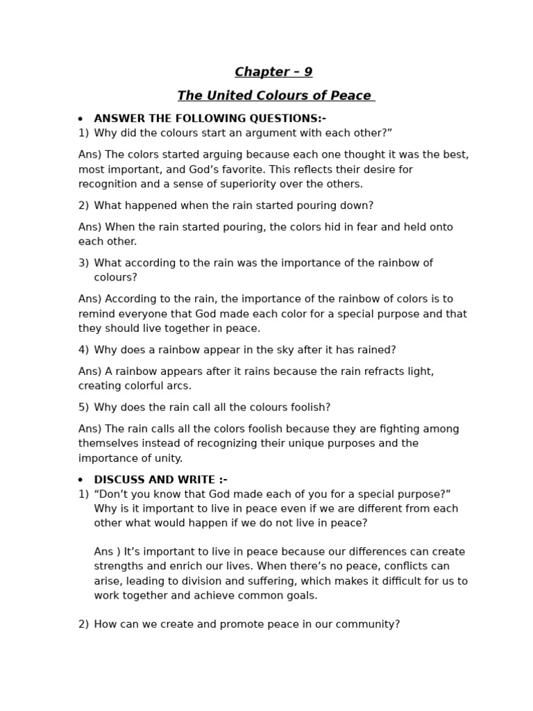 Chapter – 9 Moral Science 6th | PDF
