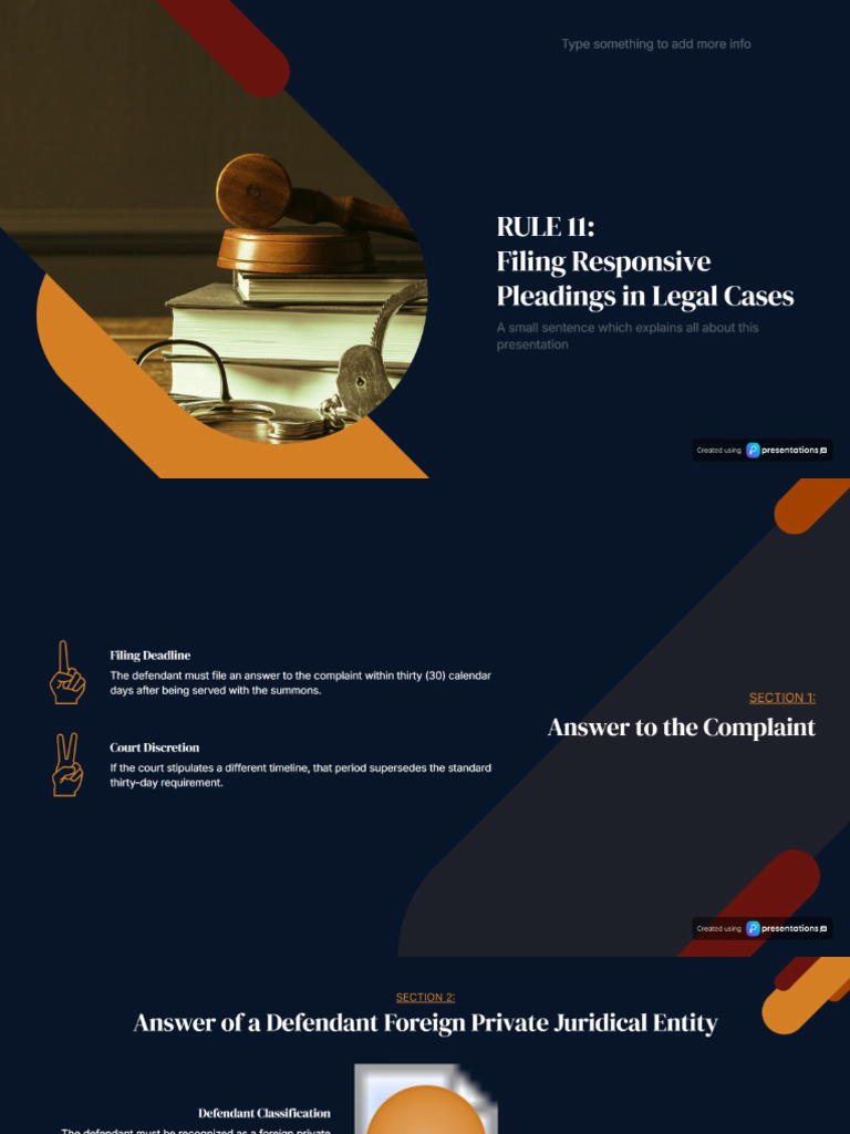 When To File Responsive Pleadings | PDF