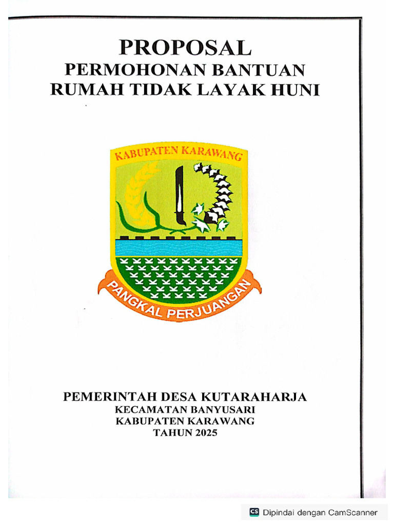 Proposal rumah tidak layak huni desa kutaraharja | PDF