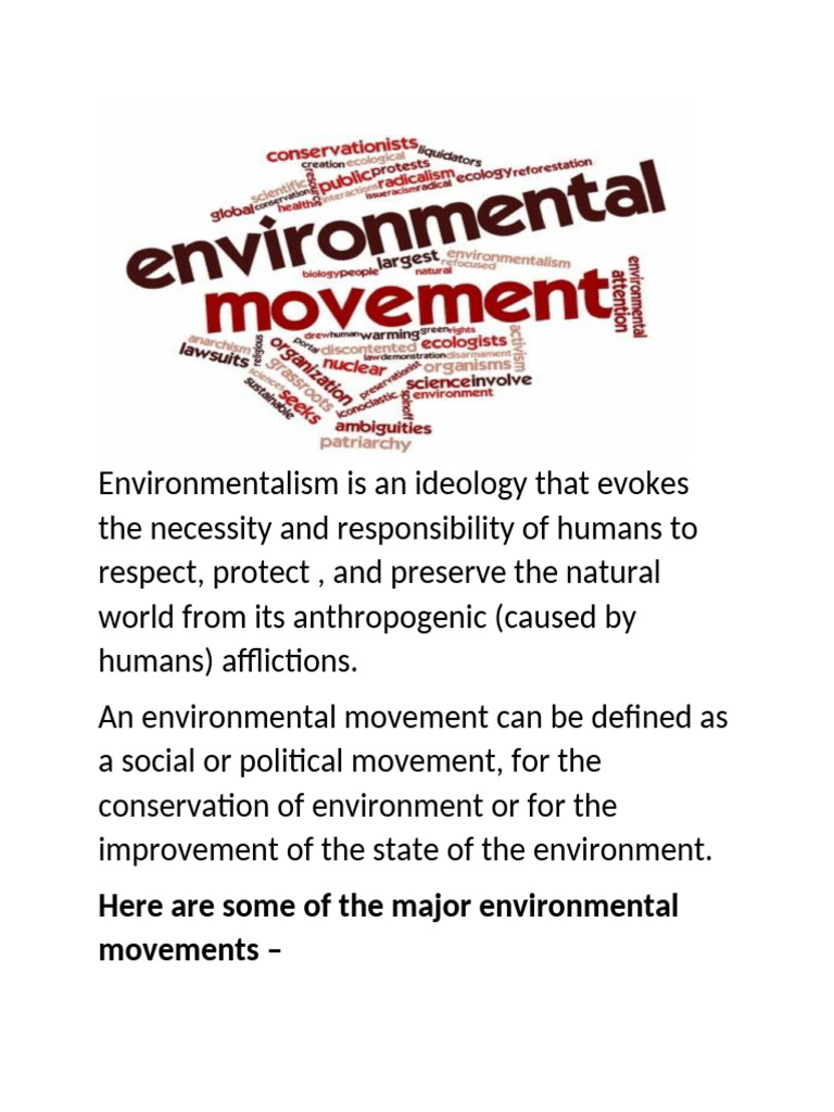 Environmental movements | PDF | Climate Change | Physical Geography