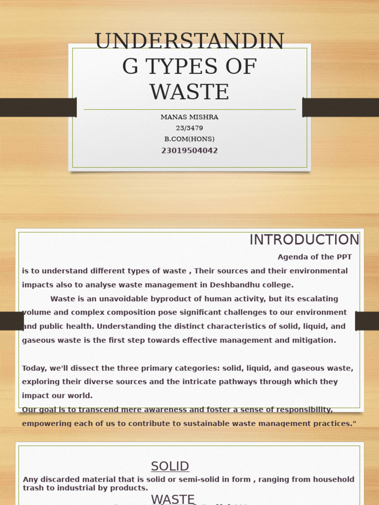 Types and Management of Waste | PDF | Waste | Waste Management