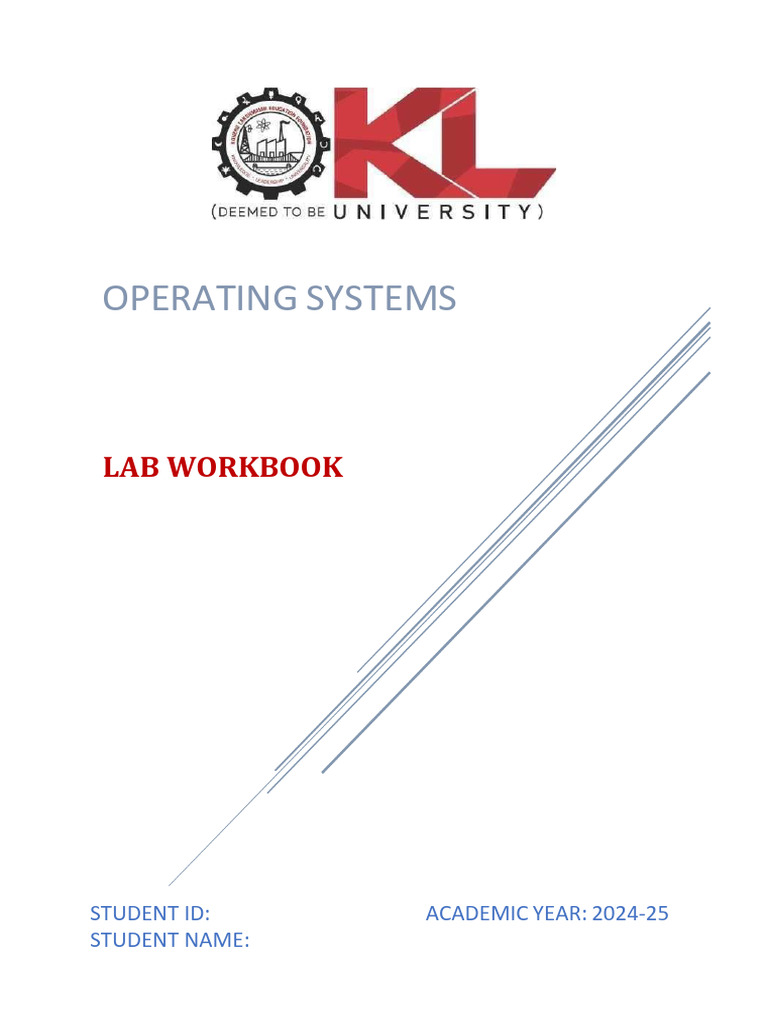 Operating Systems Lab Workbook 2024-25 | PDF | Scheduling (Computing) | Process (Computing)