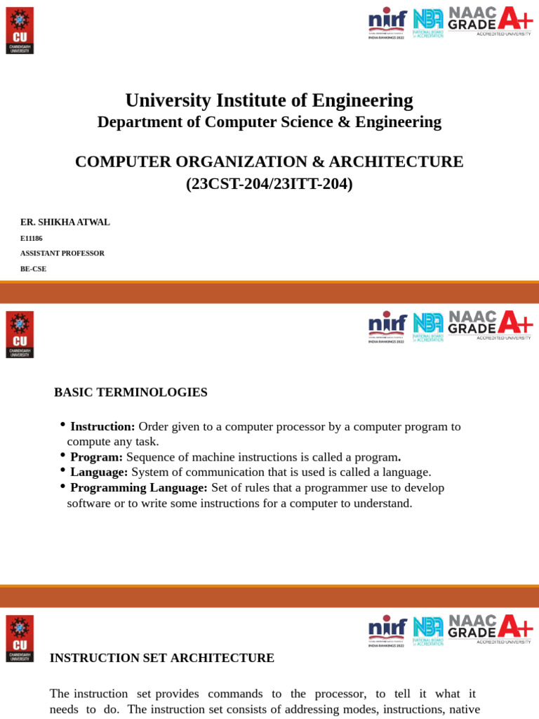 Lecture 1.2.1 (Instruction Set Architectures-Levels of Programming Languages) | PDF | Assembly ...