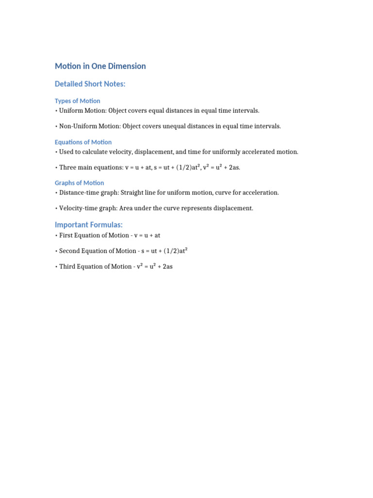 Chapter 2 Motion (1) | PDF