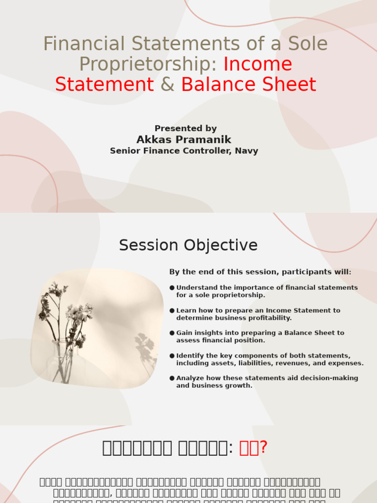 Income Statement and Balance Sheet | PDF