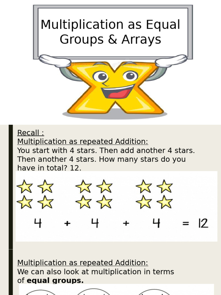 Multiplication as Equal Groups & Arrays-8356 | PDF