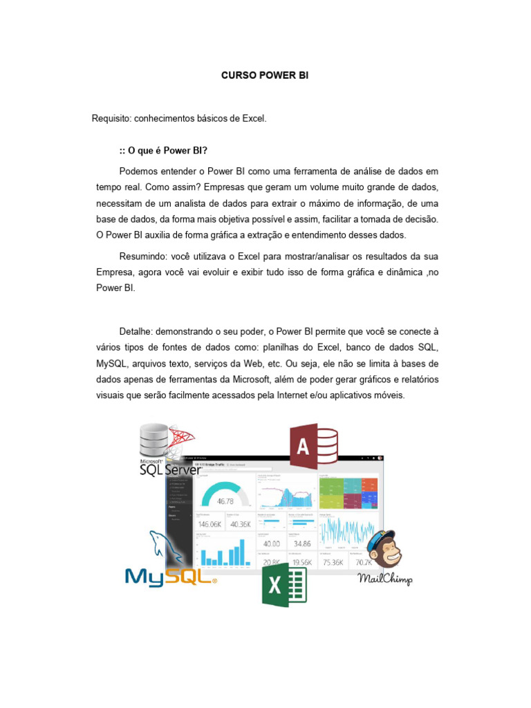 apostila-power-bi1 | PDF | Microsoft Excel | Análise de dados