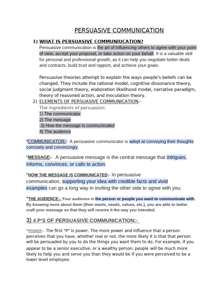 Persuasive Communication | PDF | Persuasion | Communication