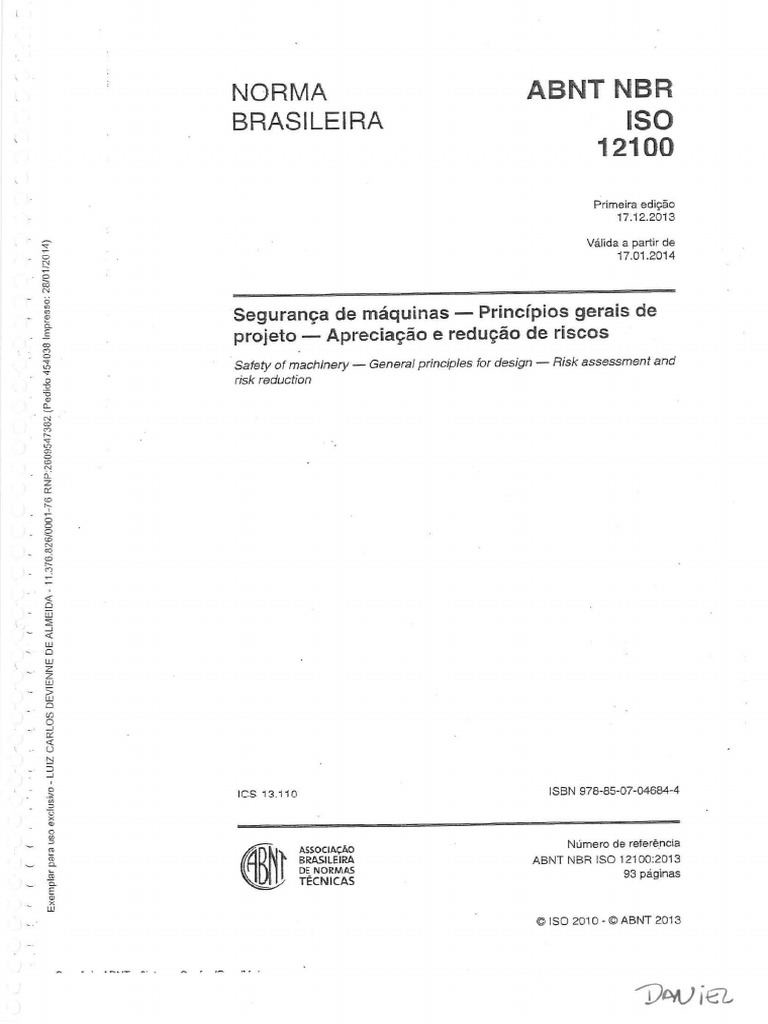 Abnt NBR Iso 12100 | PDF