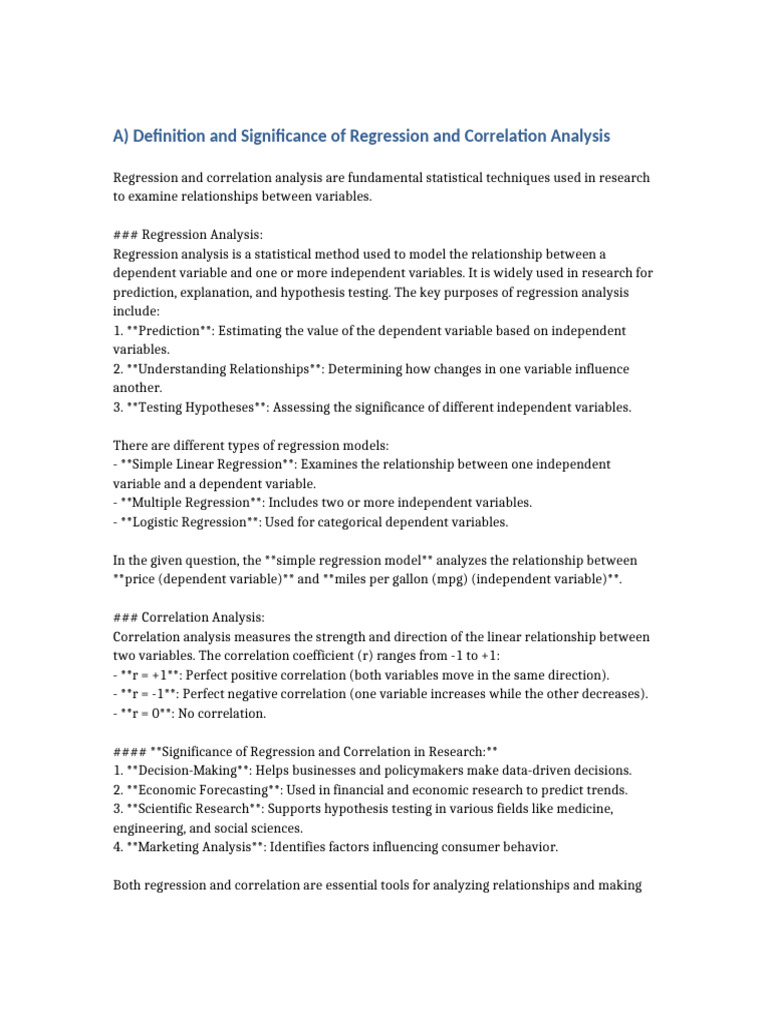 Regression Analysis Interpretation | PDF | Regression Analysis ...