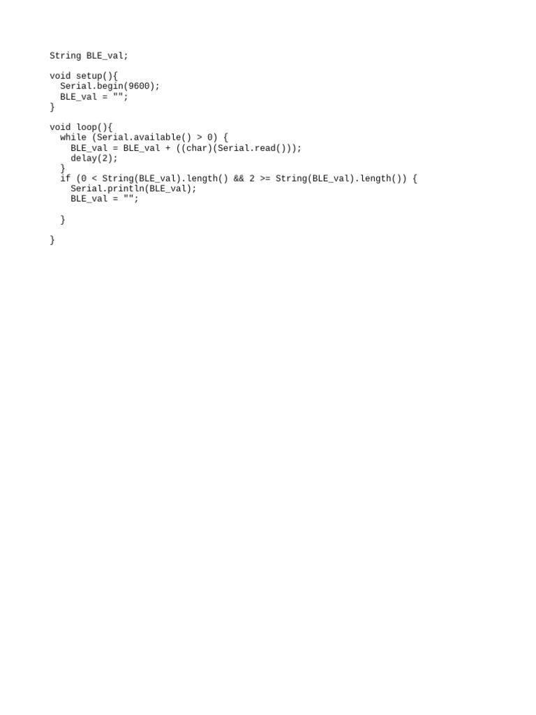 Test 1 Bluetooth Module Receives Information - Ino | PDF