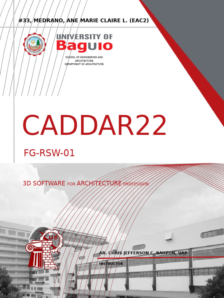 33 Medrano Caddar22 FG RSW 01 | PDF | Autodesk Revit | 3 D Computer Graphics