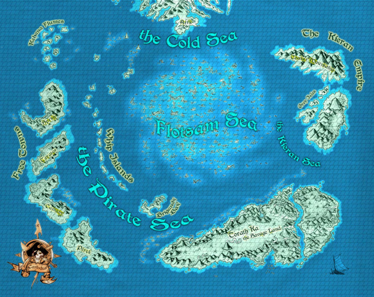 Savage Worlds - 50 Fathoms - Maps - Caribdus Map | PDF