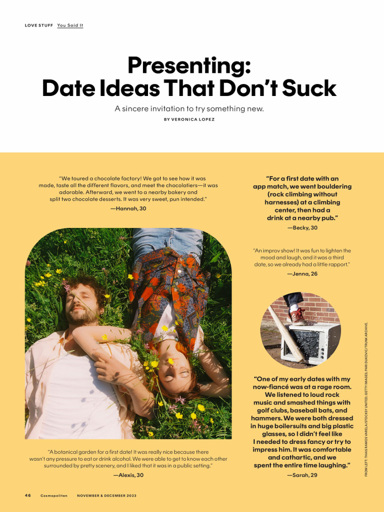 Date Ideas That Don't Suck | PDF