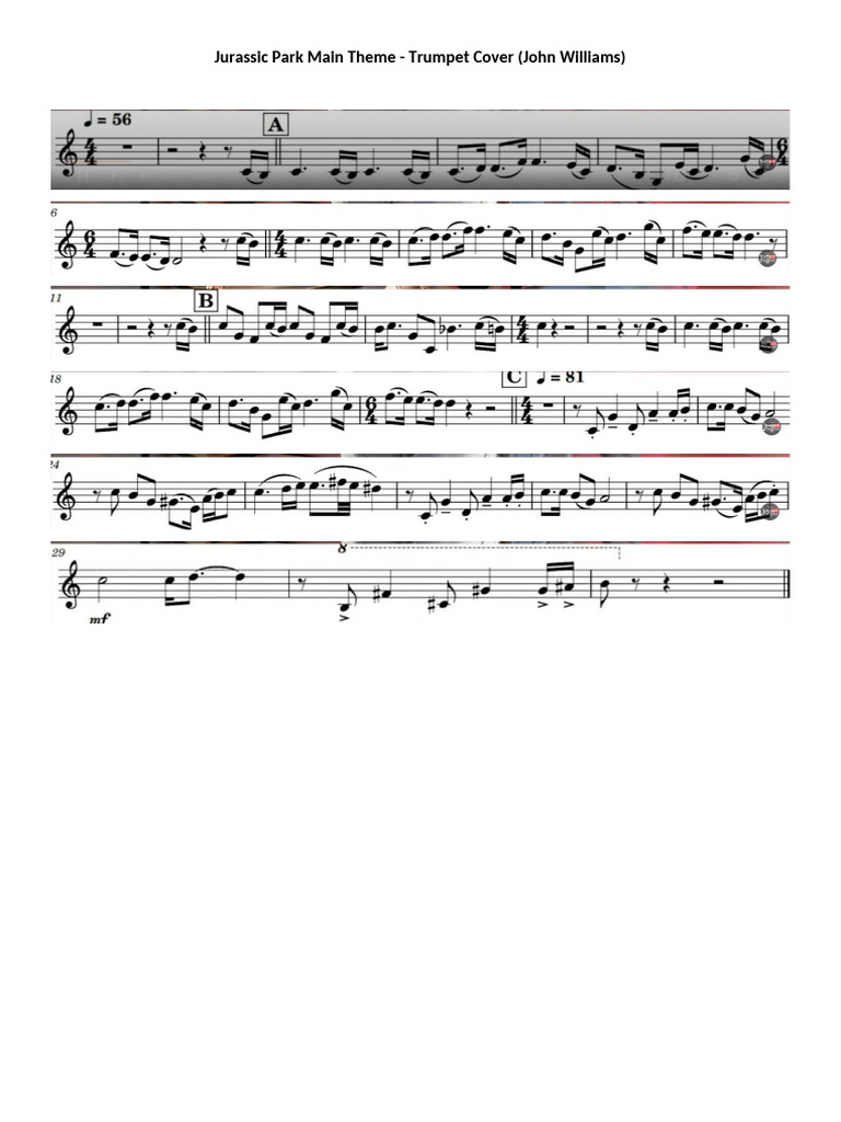 Jurassic Park Main Theme | PDF