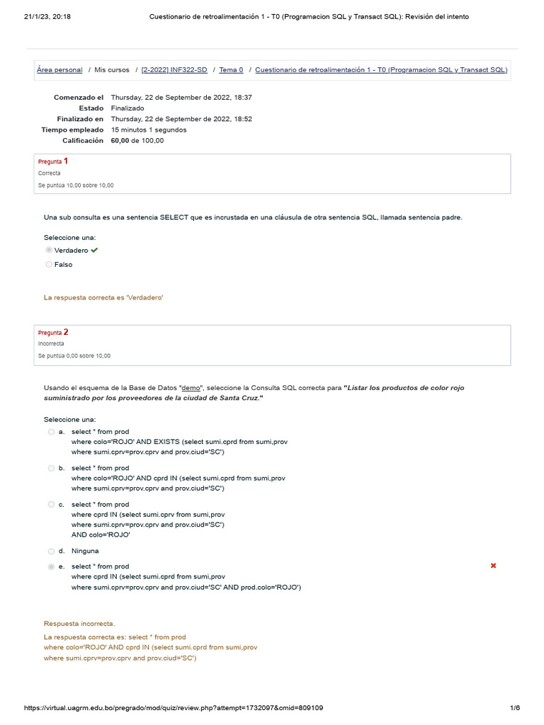 Cuestionario de retroalimentación 1 - T0 (Programacion SQL y Transact SQL)_ Revisión del intento ...