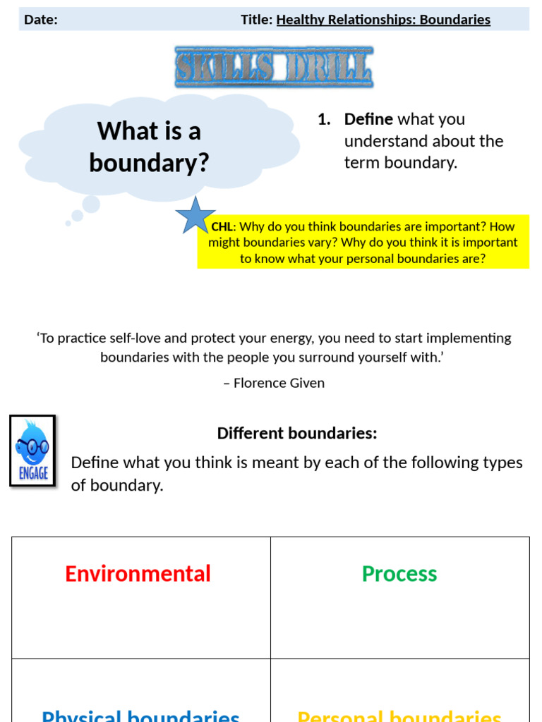 8 L12. Healthy Relationships Boundaries | PDF