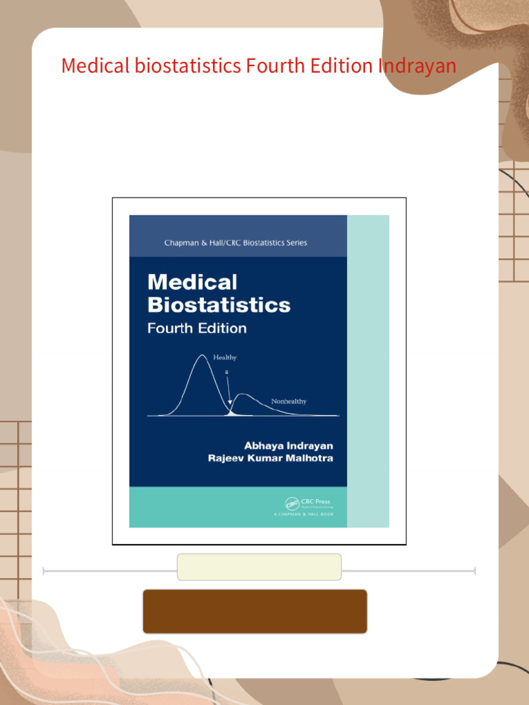 Medical biostatistics Fourth Edition Indrayan - Get the ebook in PDF ...