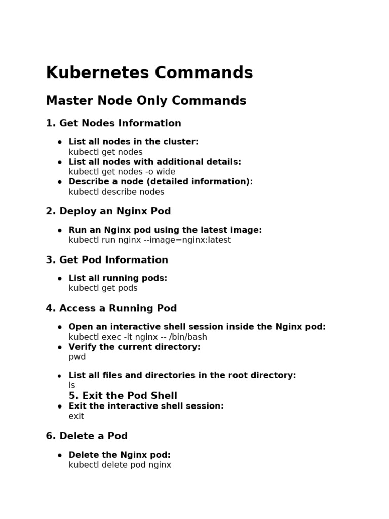 Kubernetes Commands | PDF