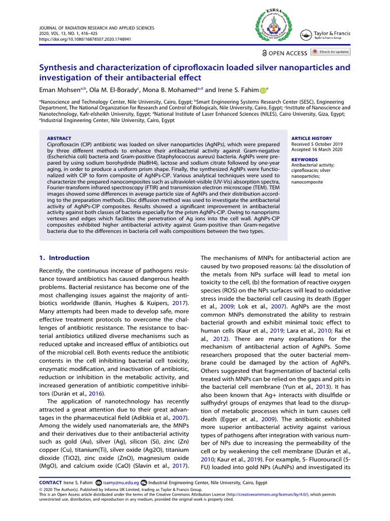 cipro 5 | PDF | Surface Plasmon Resonance | Bacteria