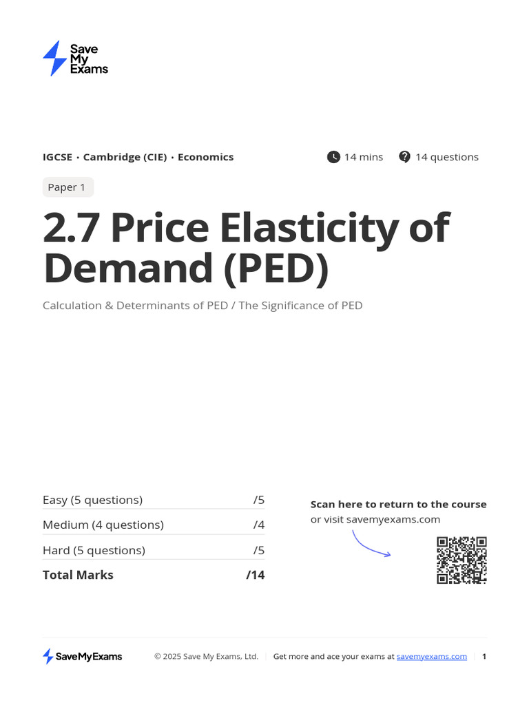2 7 Price Elasticity of Demand Ped v9XFGkdbnj4FrYSD | PDF | Elasticity ...
