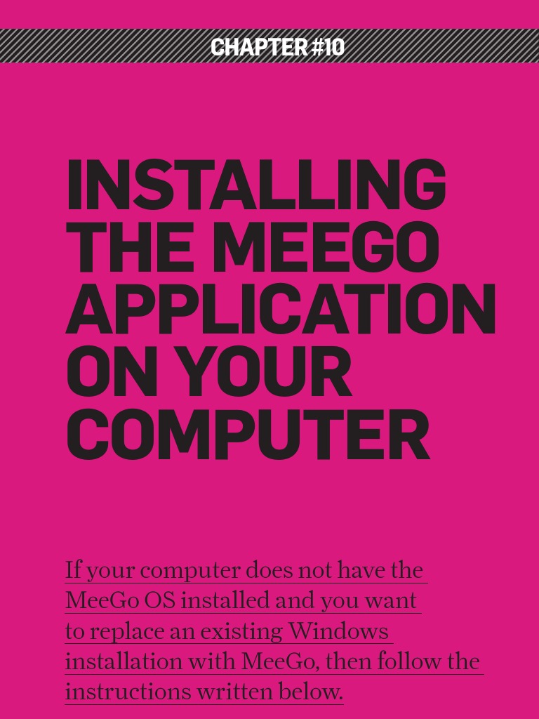 Chapter 10 - Installing The MeeGo OS Onto Your Computer | PDF ...