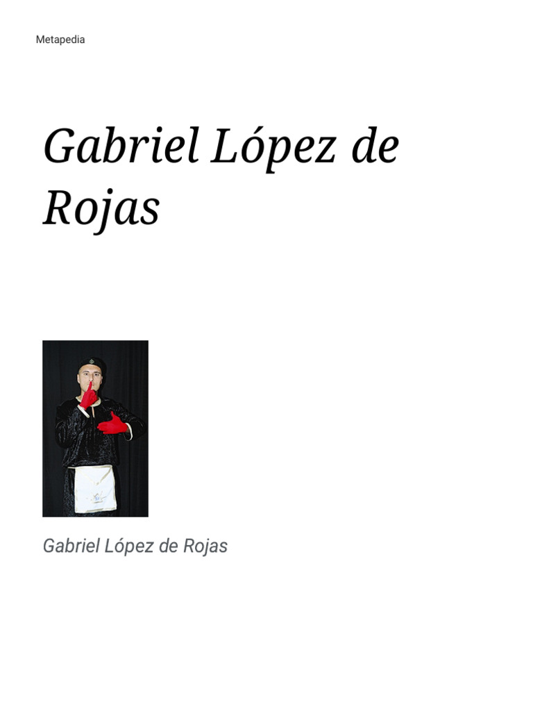 Gabriel López de Rojas: Rojismo e Illuminati | PDF | Esoterismo occidental