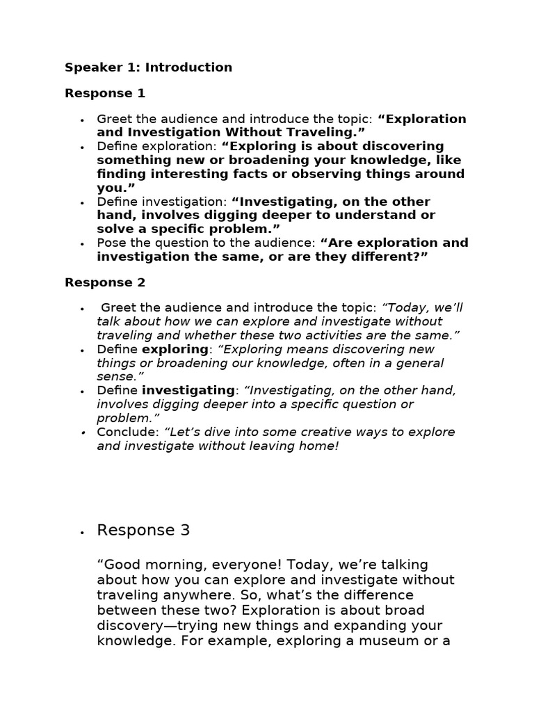 Exploring and Invistigation | PDF | Knowledge | Exploration