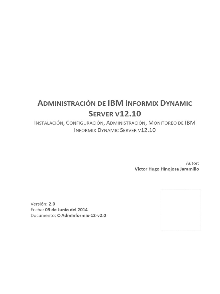 Administracion de Ibm Informix Dynamic S | PDF | Software del sistema ...