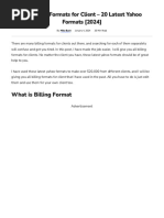 Billing Formats PDF | PDF | Scribd