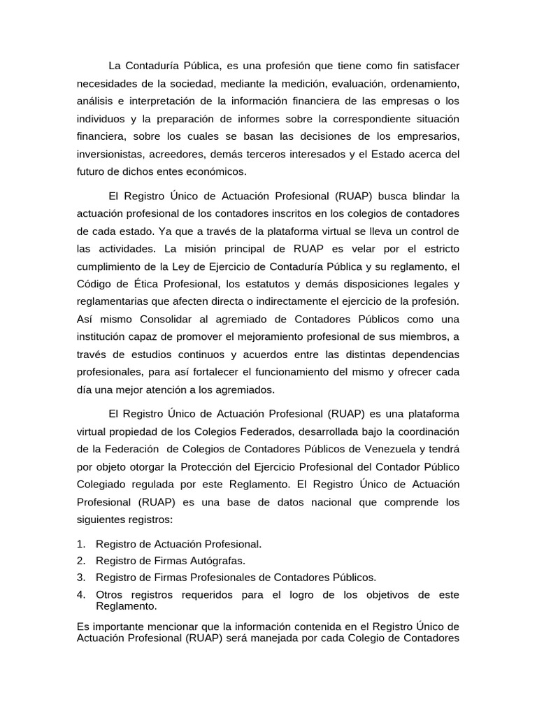 RUAP: Protección Profesional en Línea | PDF | Contador