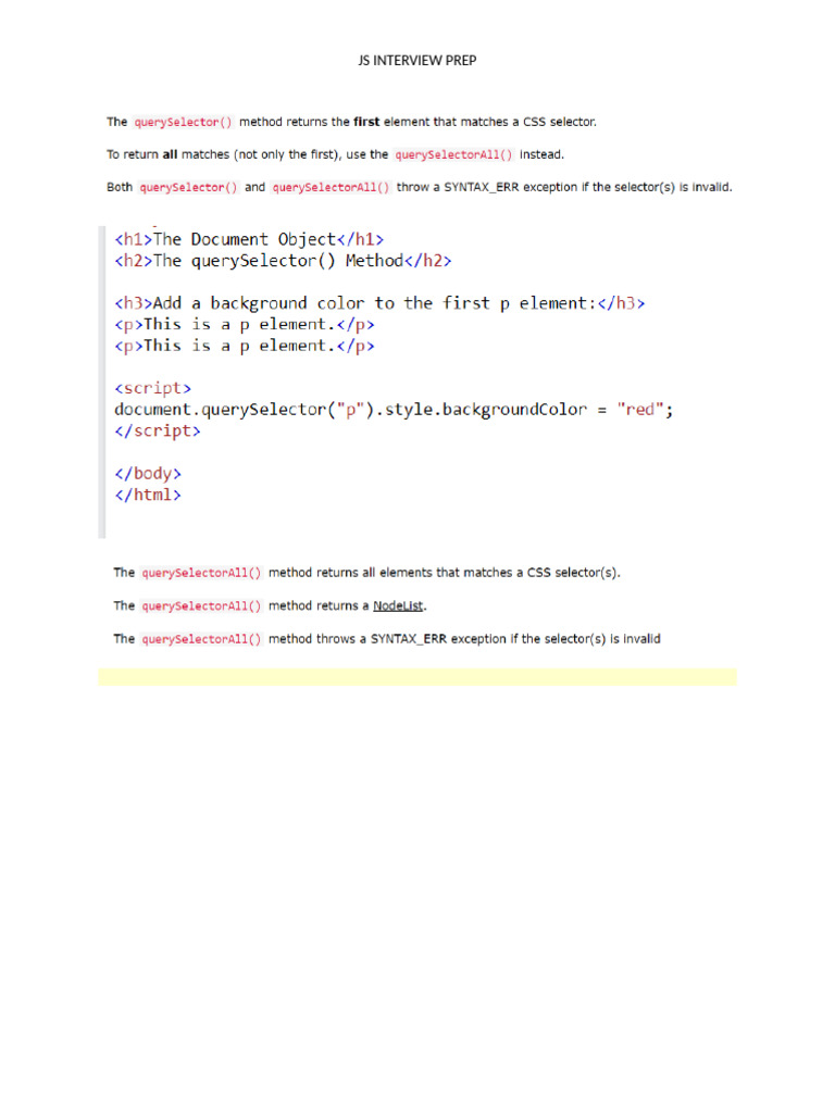 JS Interview Preparation | PDF