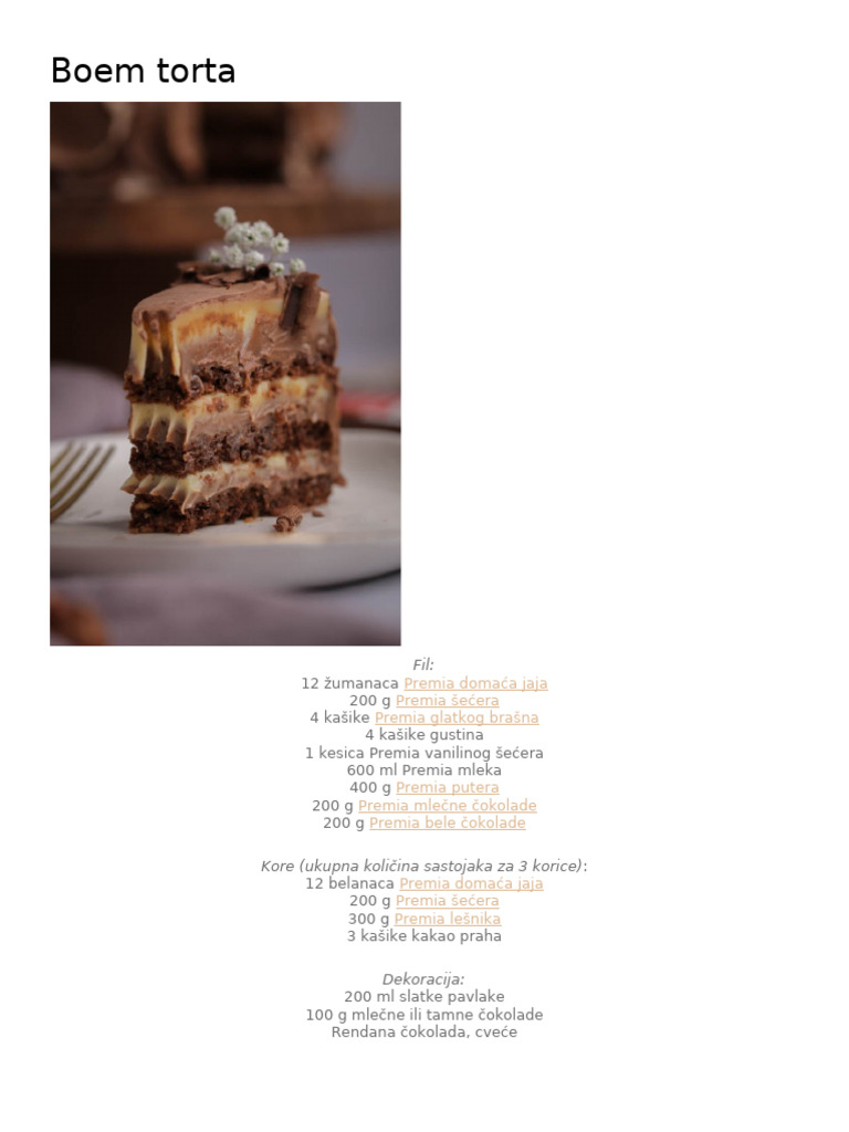 Boem Torta | PDF