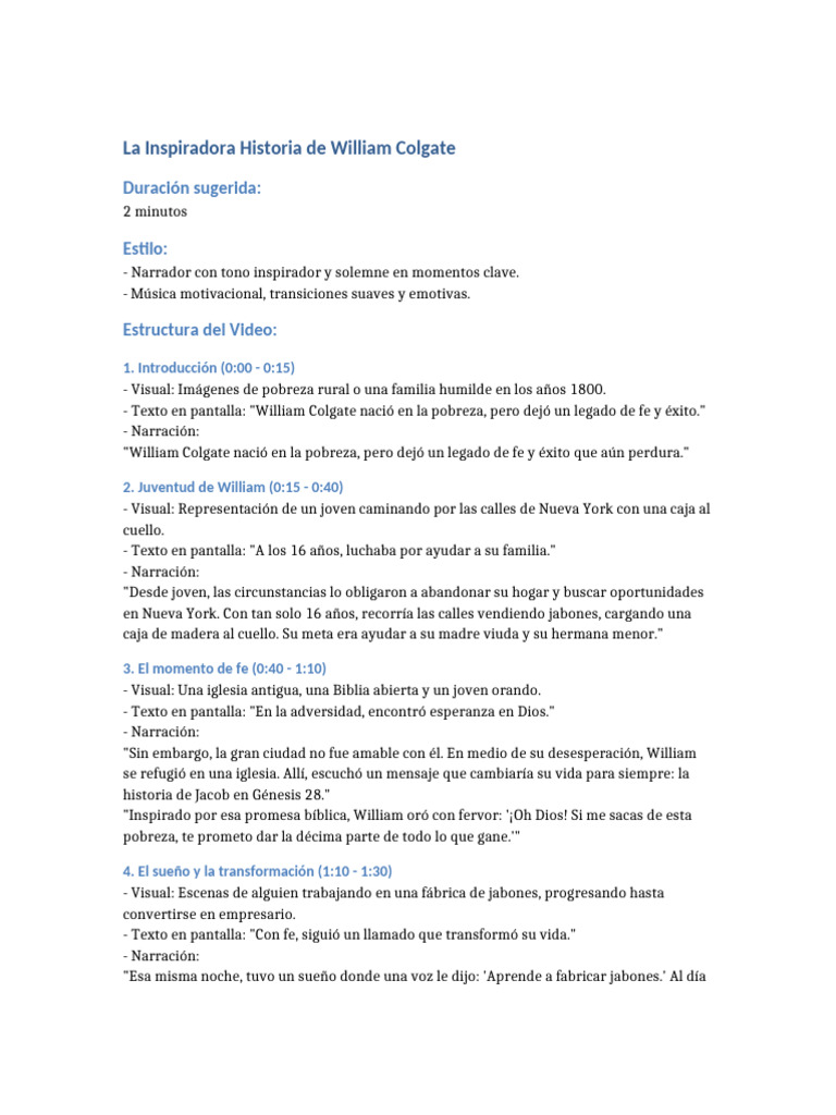 Nacimiento y legado de William Colgate | PDF