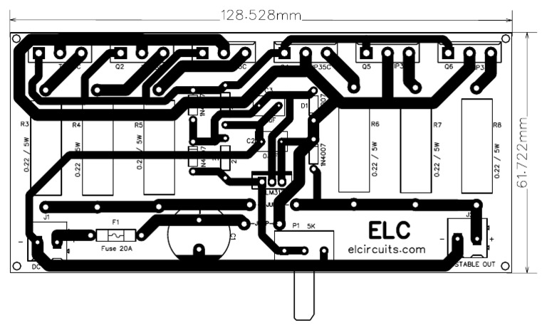 PCB - All-Layer - Adjustable Power Supply 1.2 To 37V High Current 20A ...