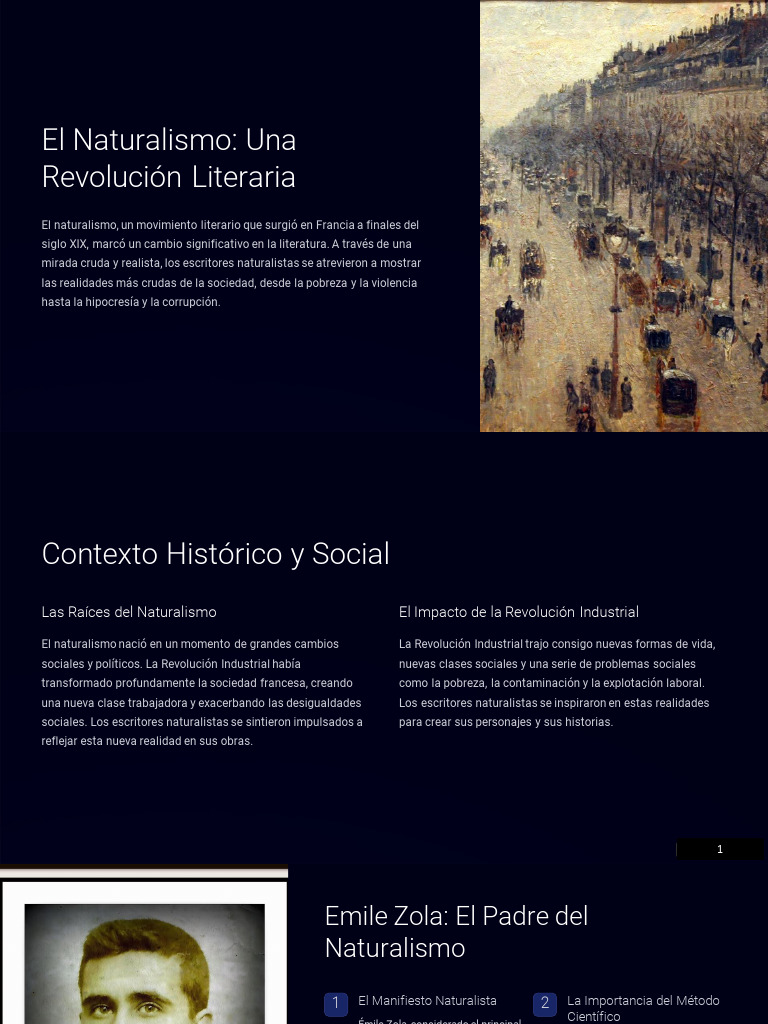 El Naturalismo: Revolución Literaria | PDF | Realismo literario