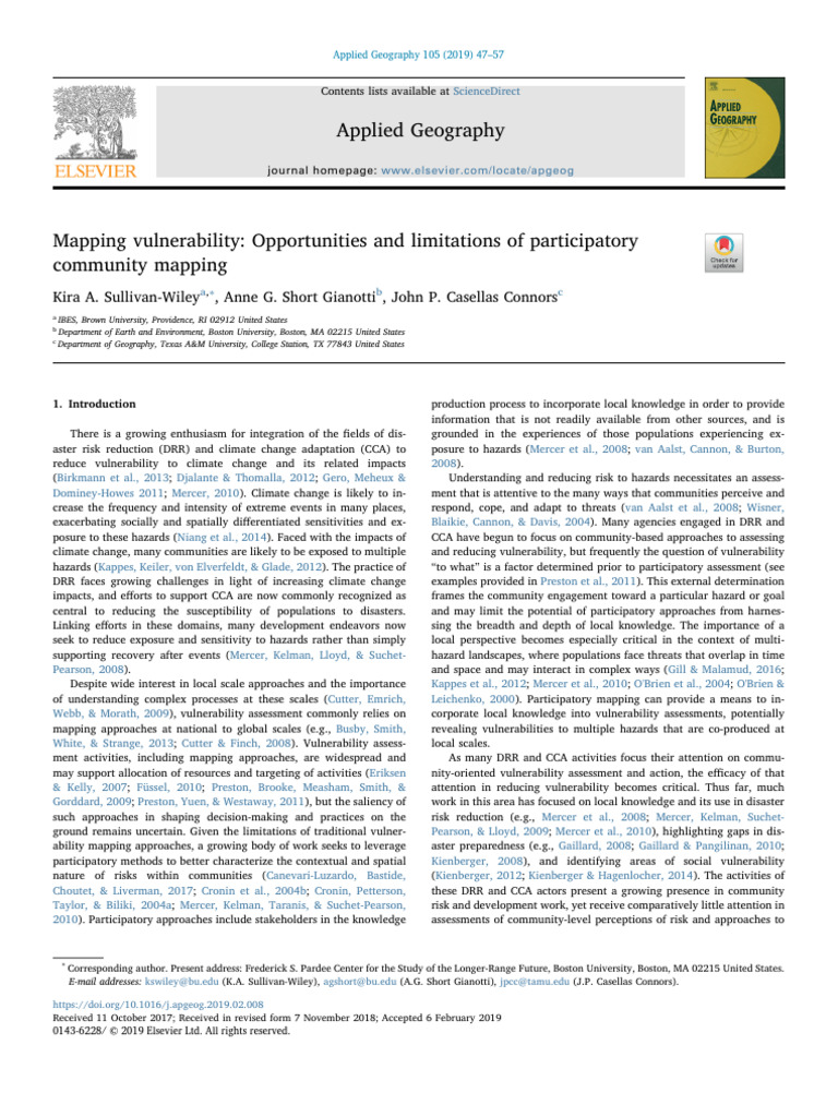 Participatory Community Vulnerability Mapping | PDF | Risk | Vulnerability