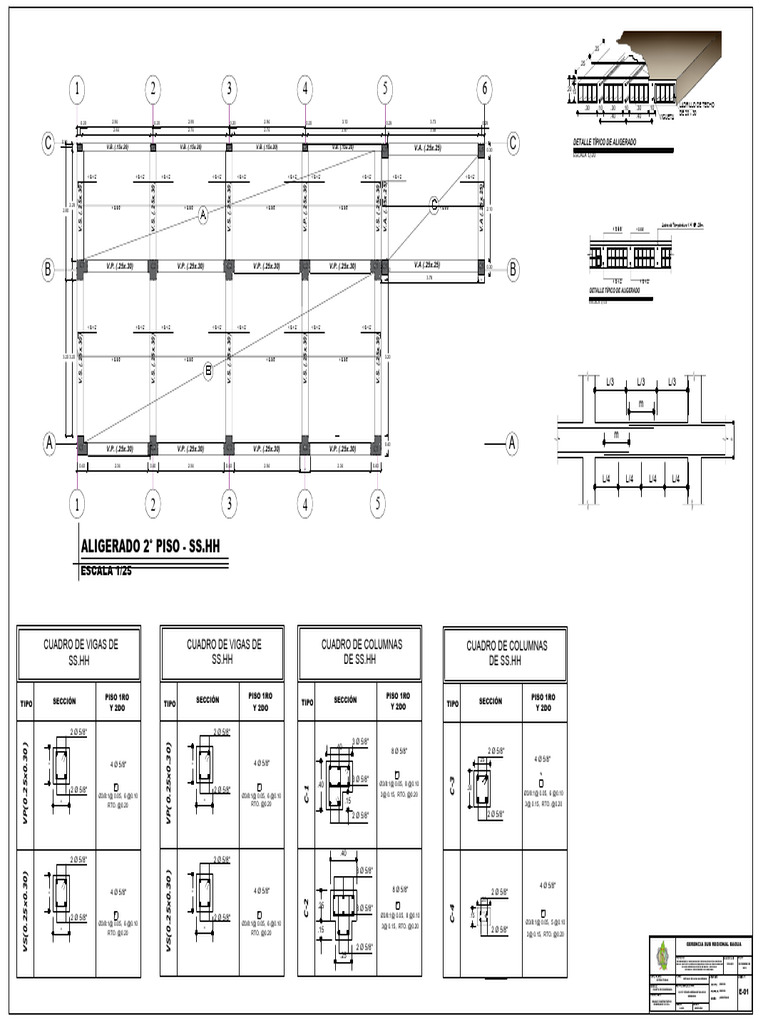 1estructuras Ss.hh-detalle de Losa 2 Piso a0 | PDF