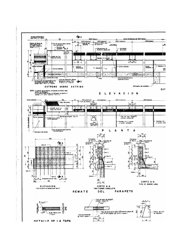 T 34.3.1 Parapeto de Acero para Calzada | PDF