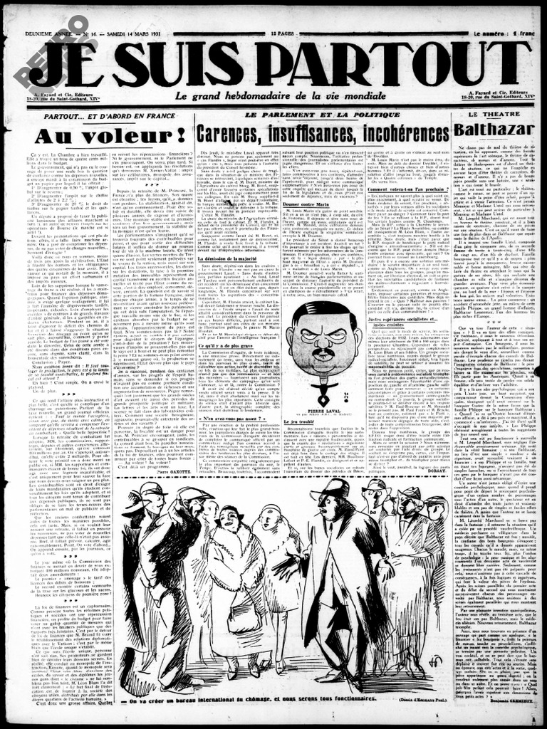Retronews Je Suis Partout 1931-03-14 | PDF