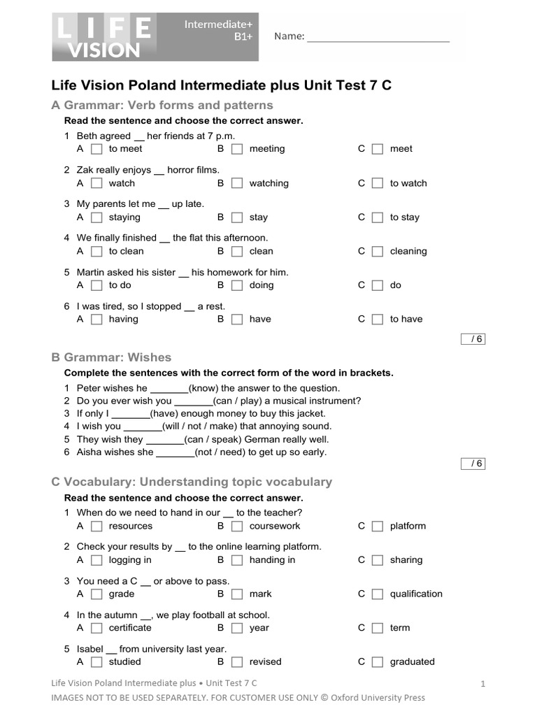 Lif Vis Pol Intp Unit 7c Dys-300dpi | PDF | Reason | Communication