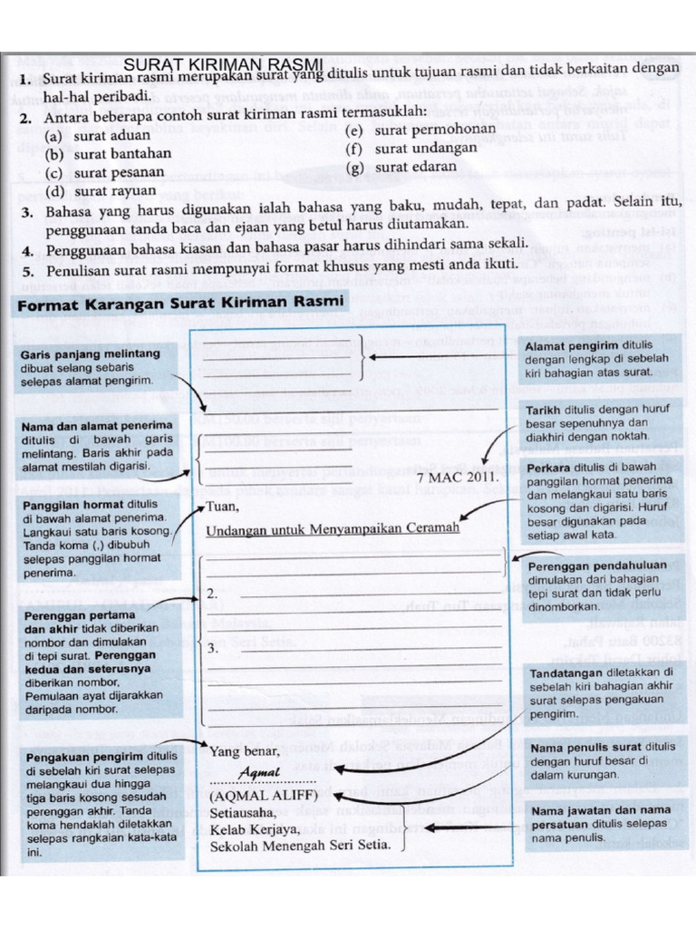 Surat Kiriman Rasmi SPM | PDF