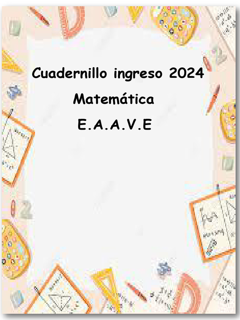 Cuadernillo Matemática | PDF | División (Matemáticas) | Entero