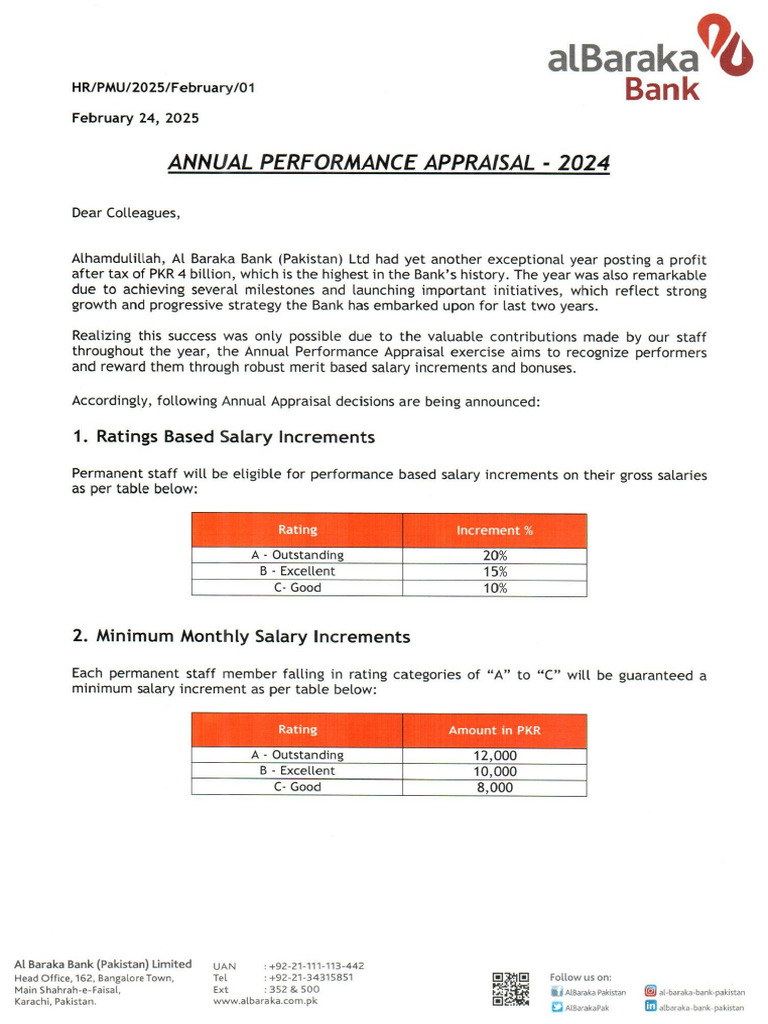Annual Performance Appraisal - 2024 | PDF