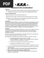 March Mammal Madness Game Rules | PDF | Earth Sciences
