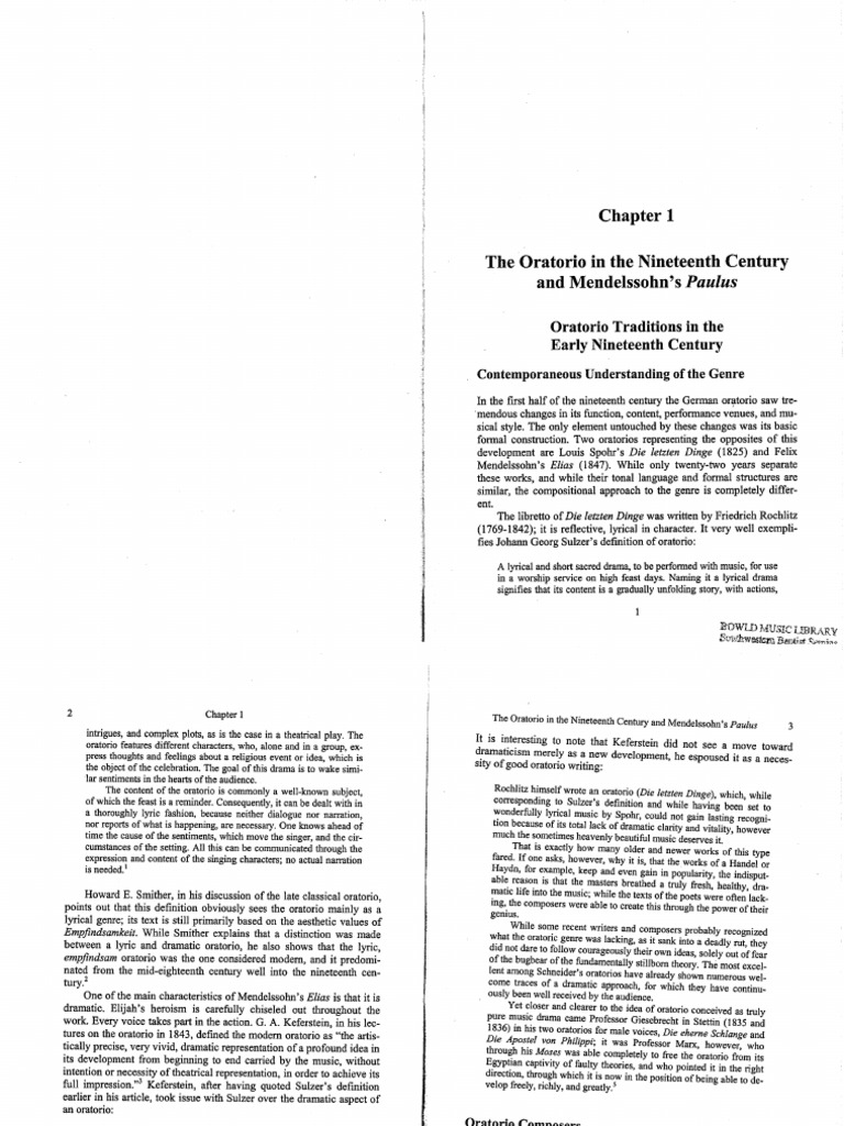 Reichwald%2C+Oratorio+in+the+Nineteenth+Century+and+Paulus | PDF