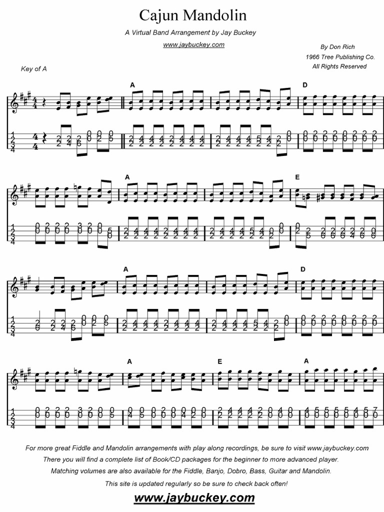 Cajun Mandolin (Fiddle, Mandolin) | PDF