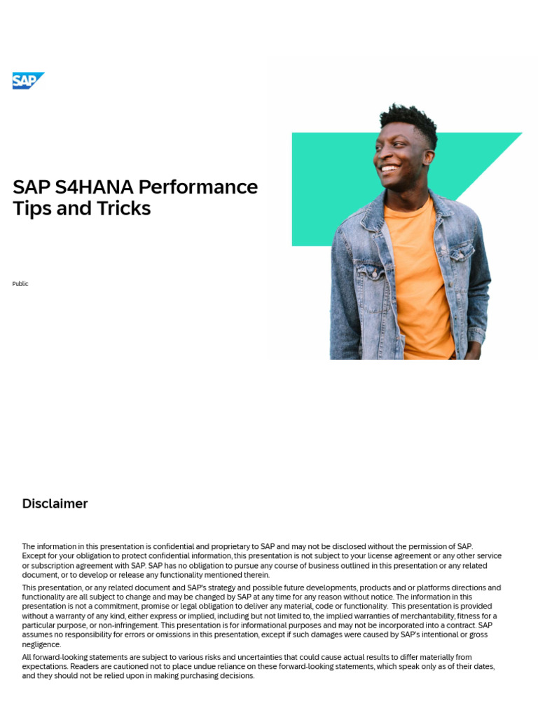 SAP S/4HANA Performance Best Practices | PDF | Computer Engineering ...