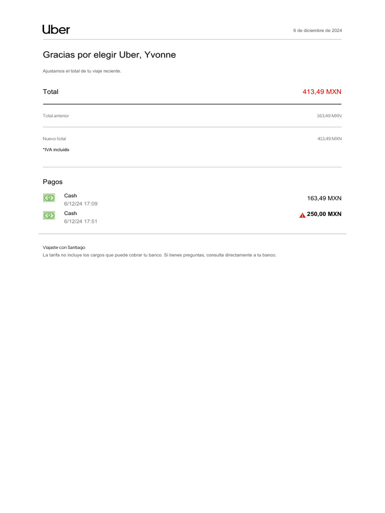 Factura Uber | PDF